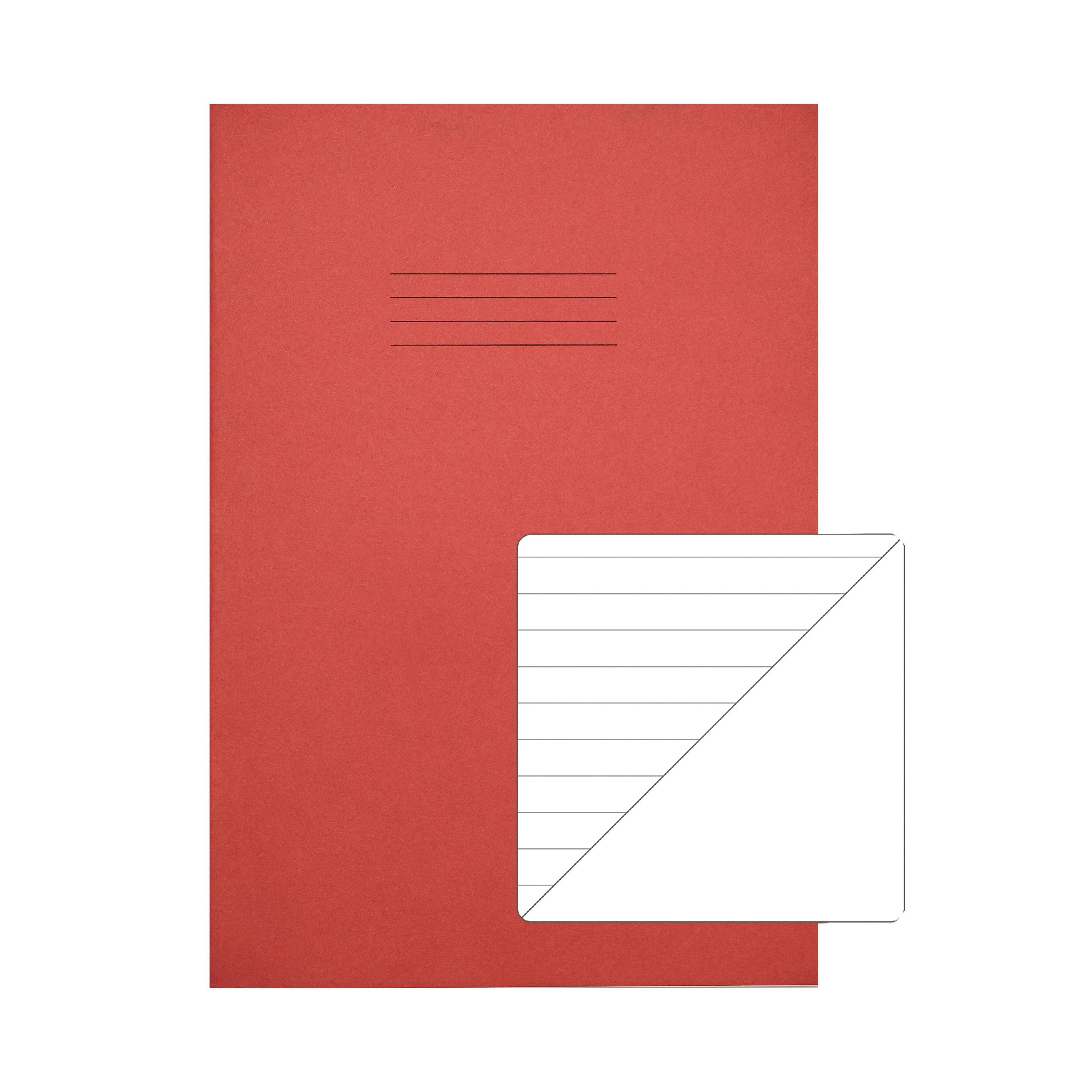 Rhino Exercise Book 8mm/Plain 64 Pages A4 Red (Pack of 50) VC48379 ...